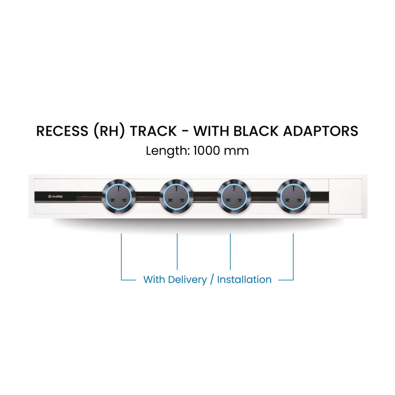 Eubiq Recess Power-Track & Adaptors Bundle (Titanium Silver)