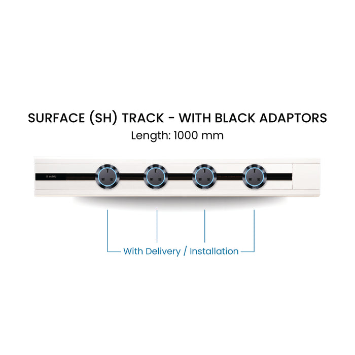 Eubiq Recess Power-Track & Adaptors Bundle (Titanium Silver)